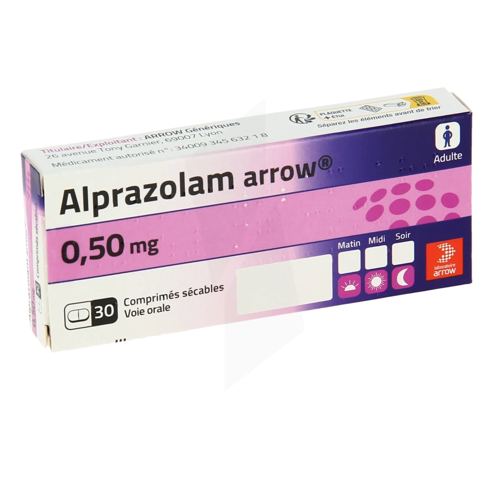 ALPRAZOLAM ARROW 0,50 mgMédicaments - MBOAPHARMA
